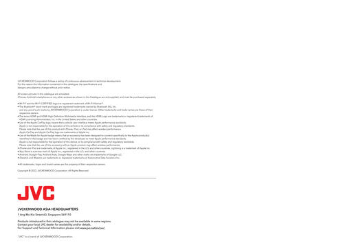 JVC MOBILE ENTERTAINMENT 2022